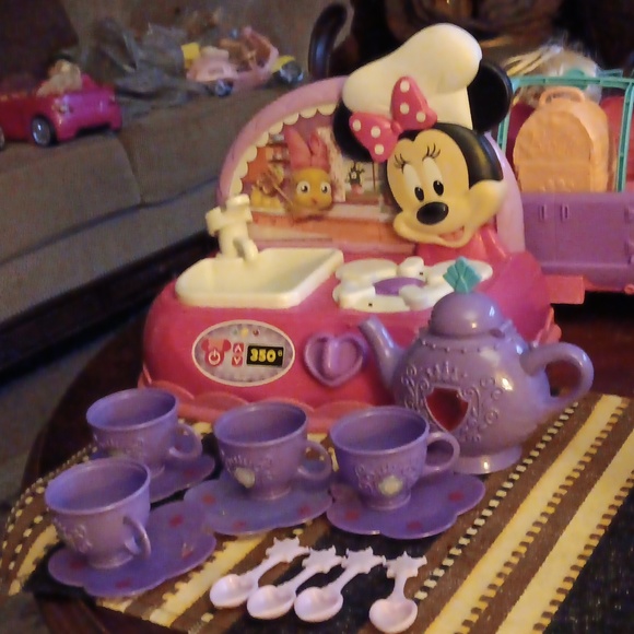 Toys | Minnie Mouse Kitchen With Tea Set | Poshmark